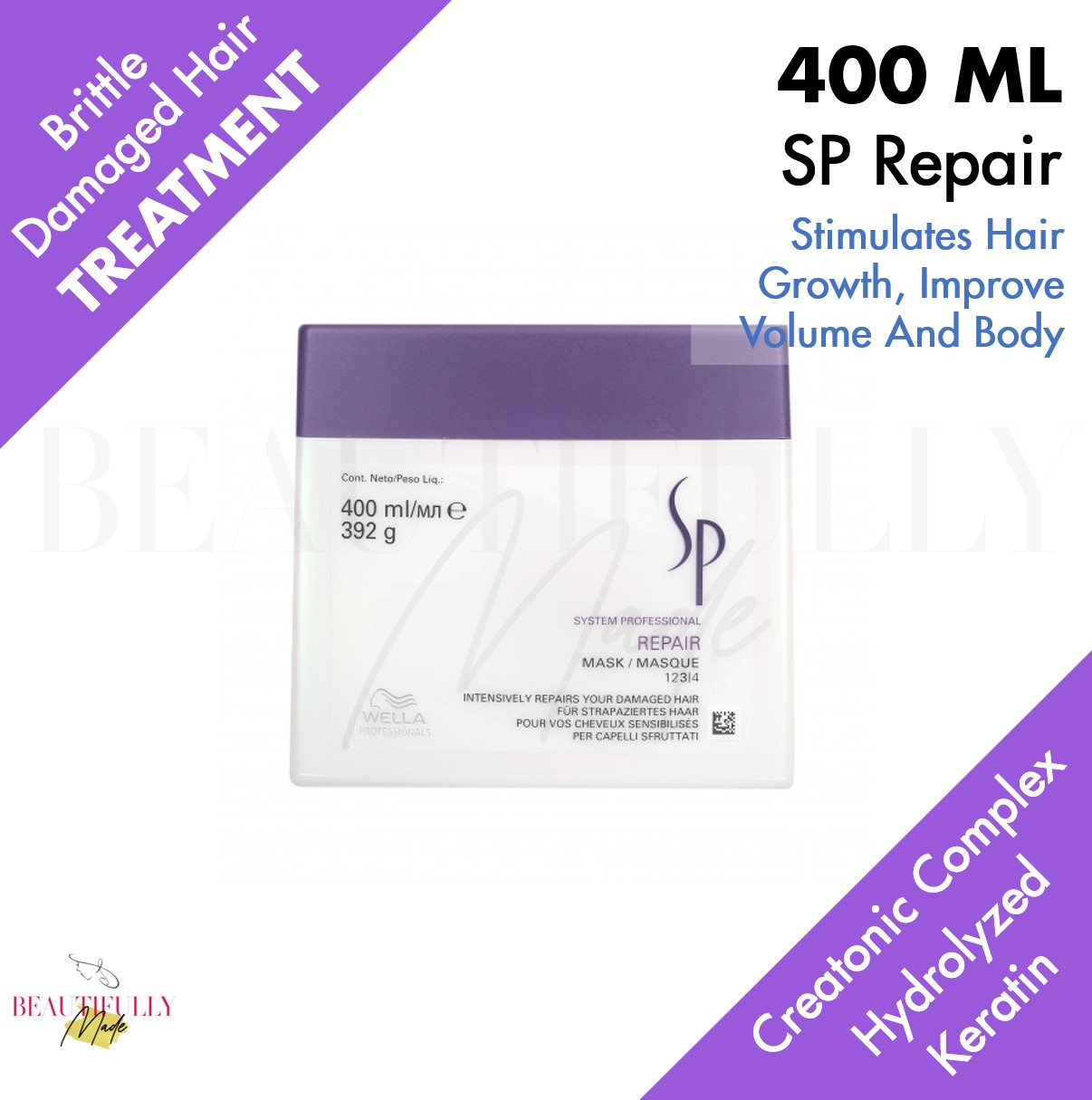 Wella System Professional SP Repair Mask 400ml - For Dry Brittle ...