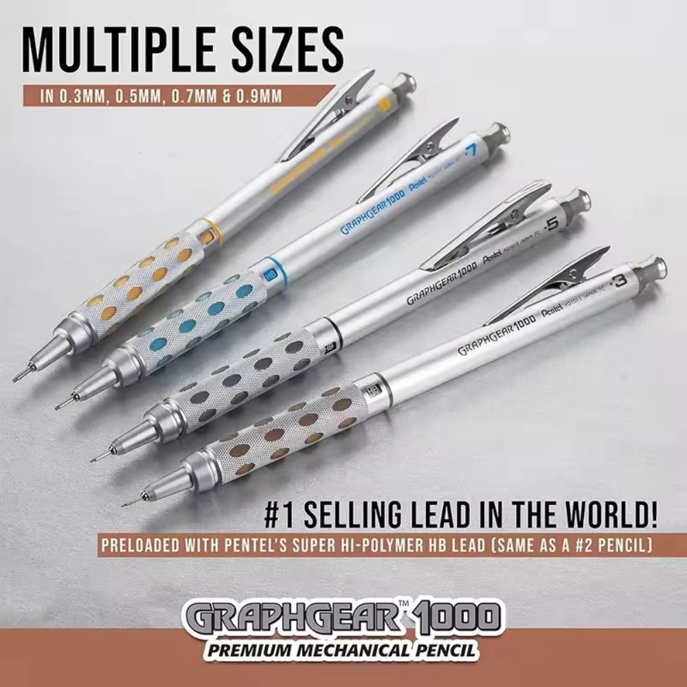 GraphGear Low Center of Gravity Mechanical Pencil Telescopic Protective ...