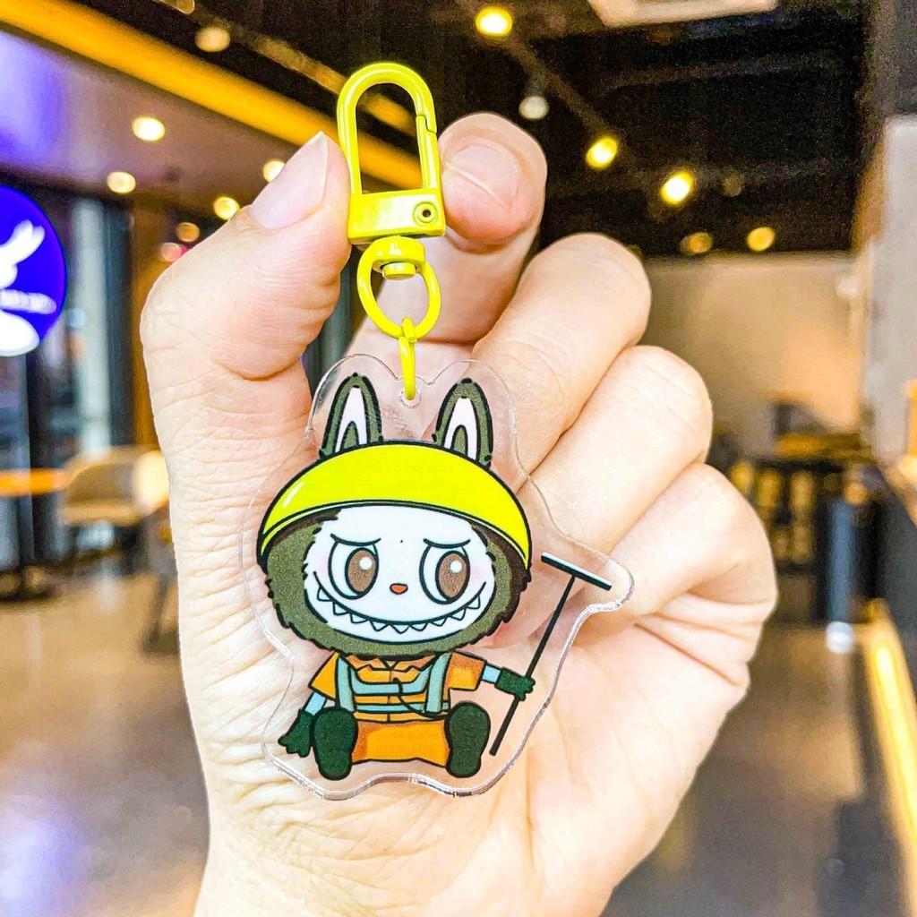 FG Labubu Little Sheep Keychain Cute Acrylic Car Schoolbag Personality ...