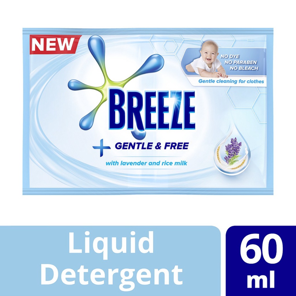 COD Breeze Laundry Liquid Detergent Sachet Gentle And Free 60Ml 6s ...