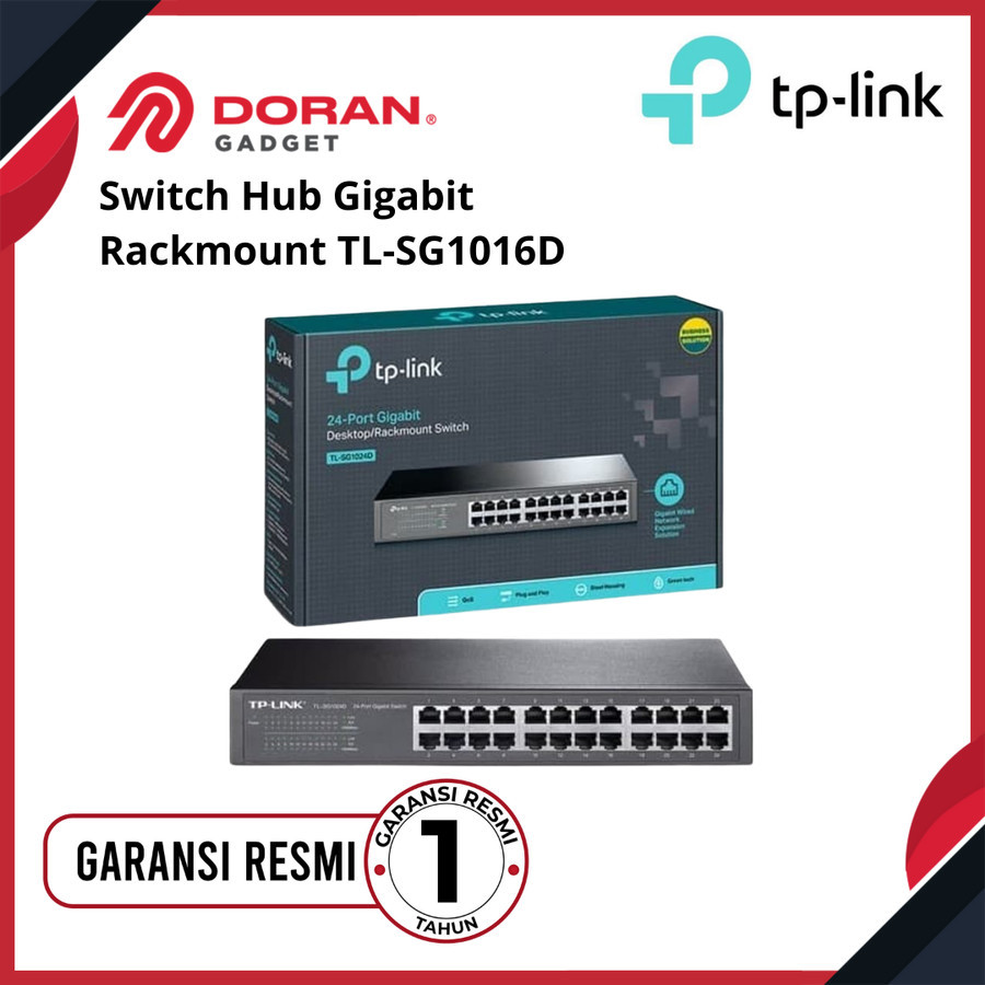 Switch Hub 16 Port TP-Link TL-SG1016D Gigabit Rackmount Switch ...