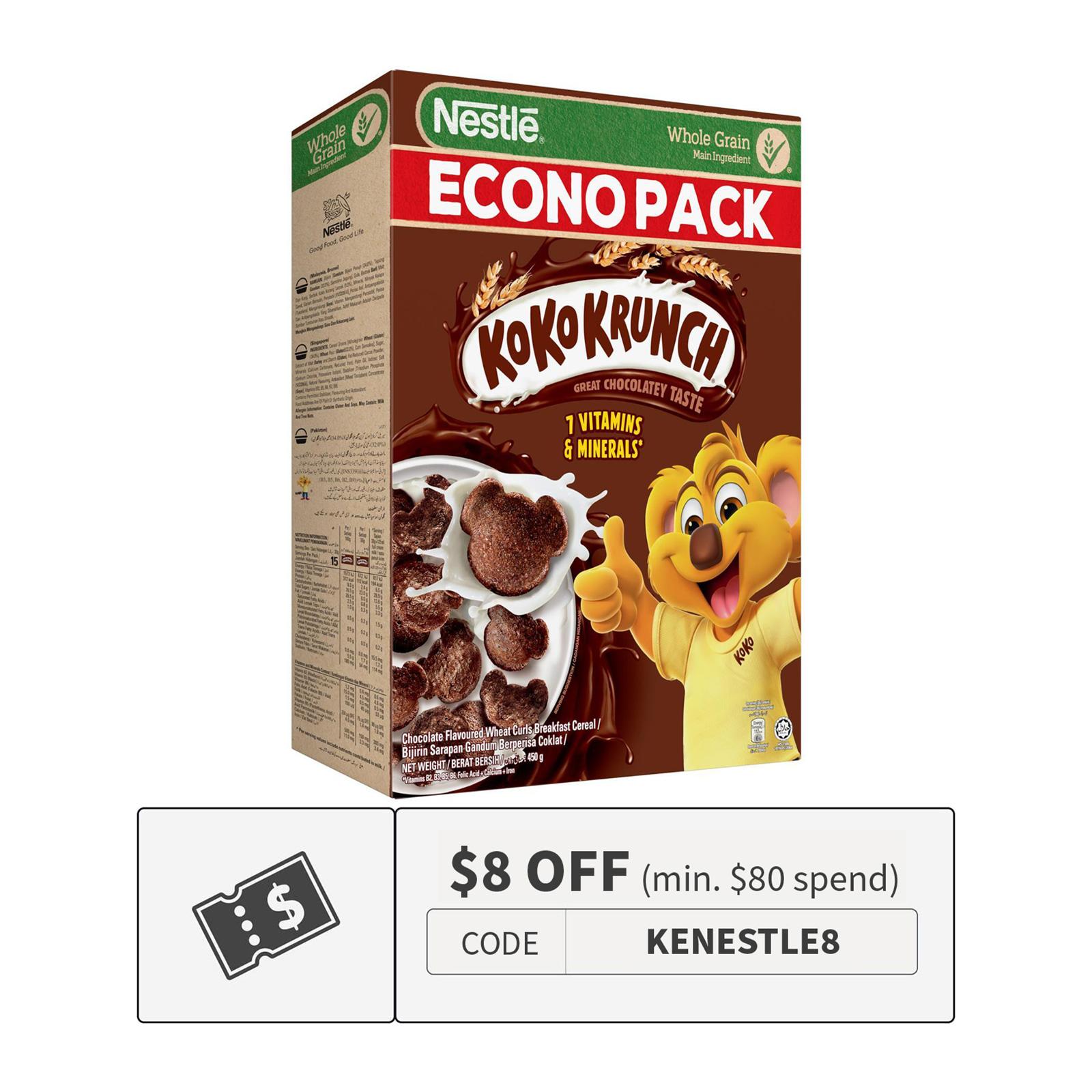Nestle Koko Krunch Chocolate Wholegrain Breakfast Cereal Econo Pack ...