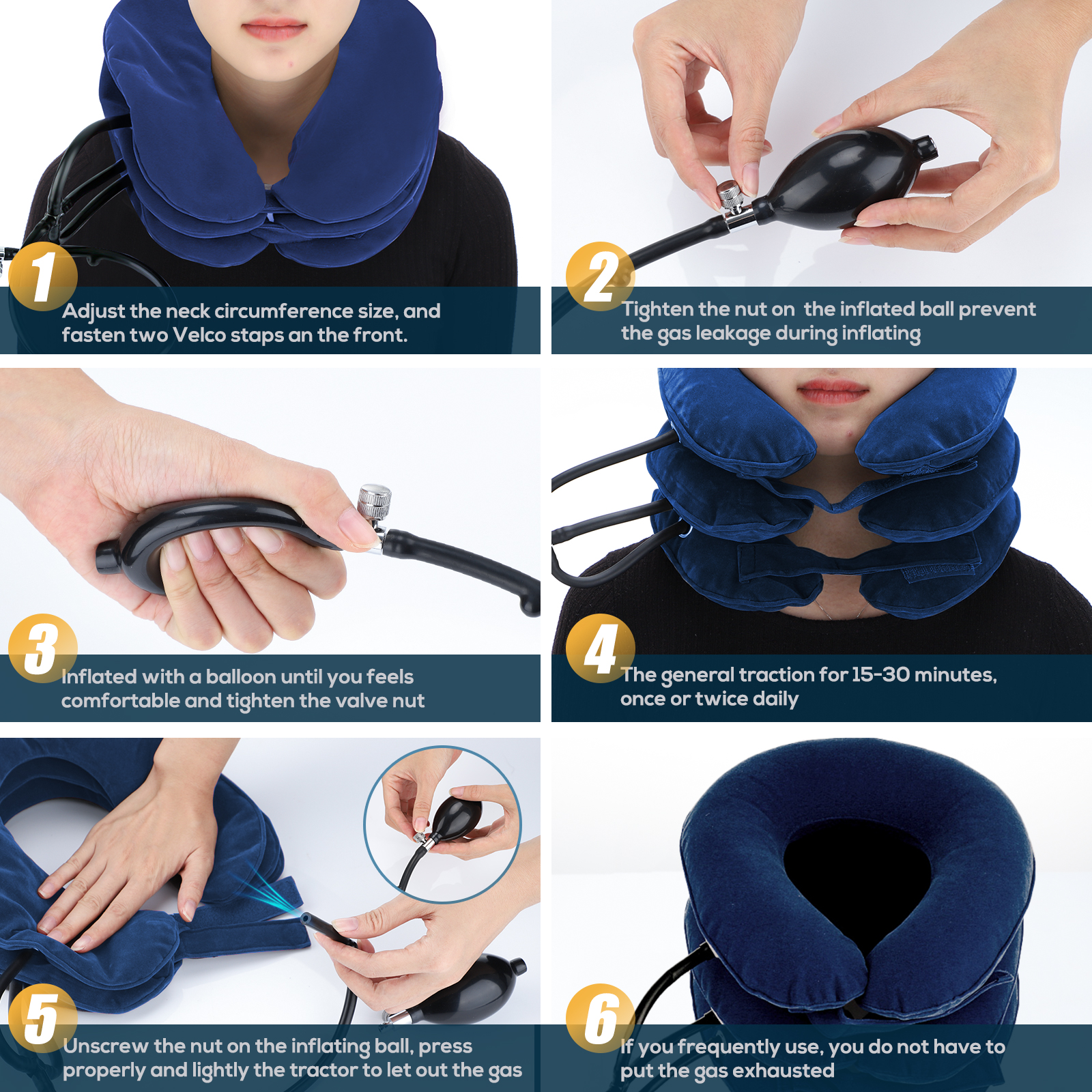 Dirty old man Fashion Neck Inflatable Pillow Collar Tractor Air ...