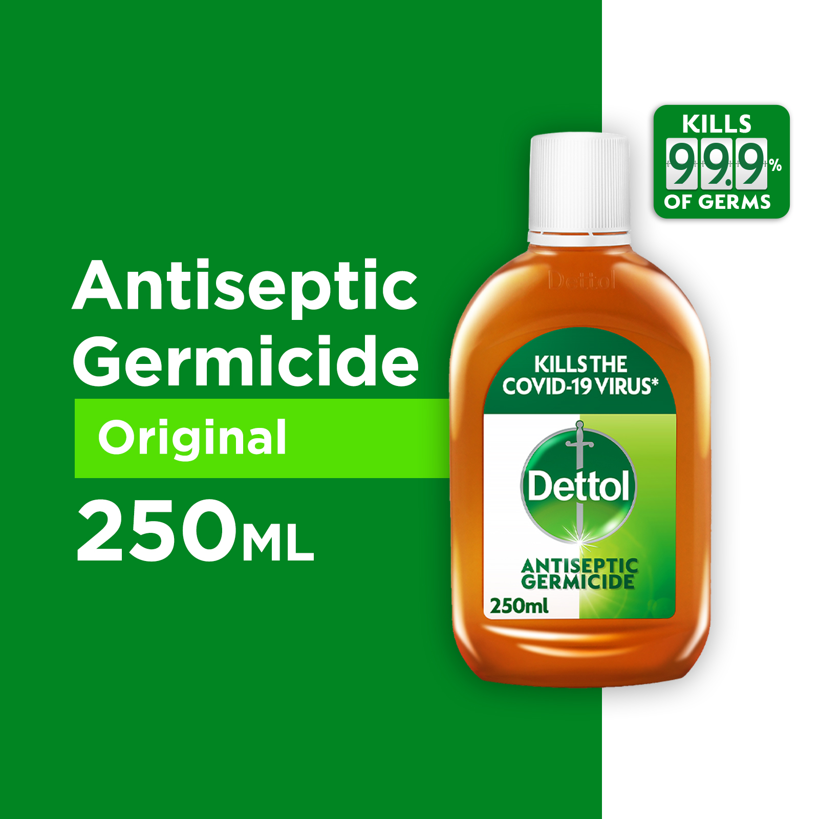 Dettol Antiseptic Germicide Liquid 250ml - Kills 99.9% of Germs ...