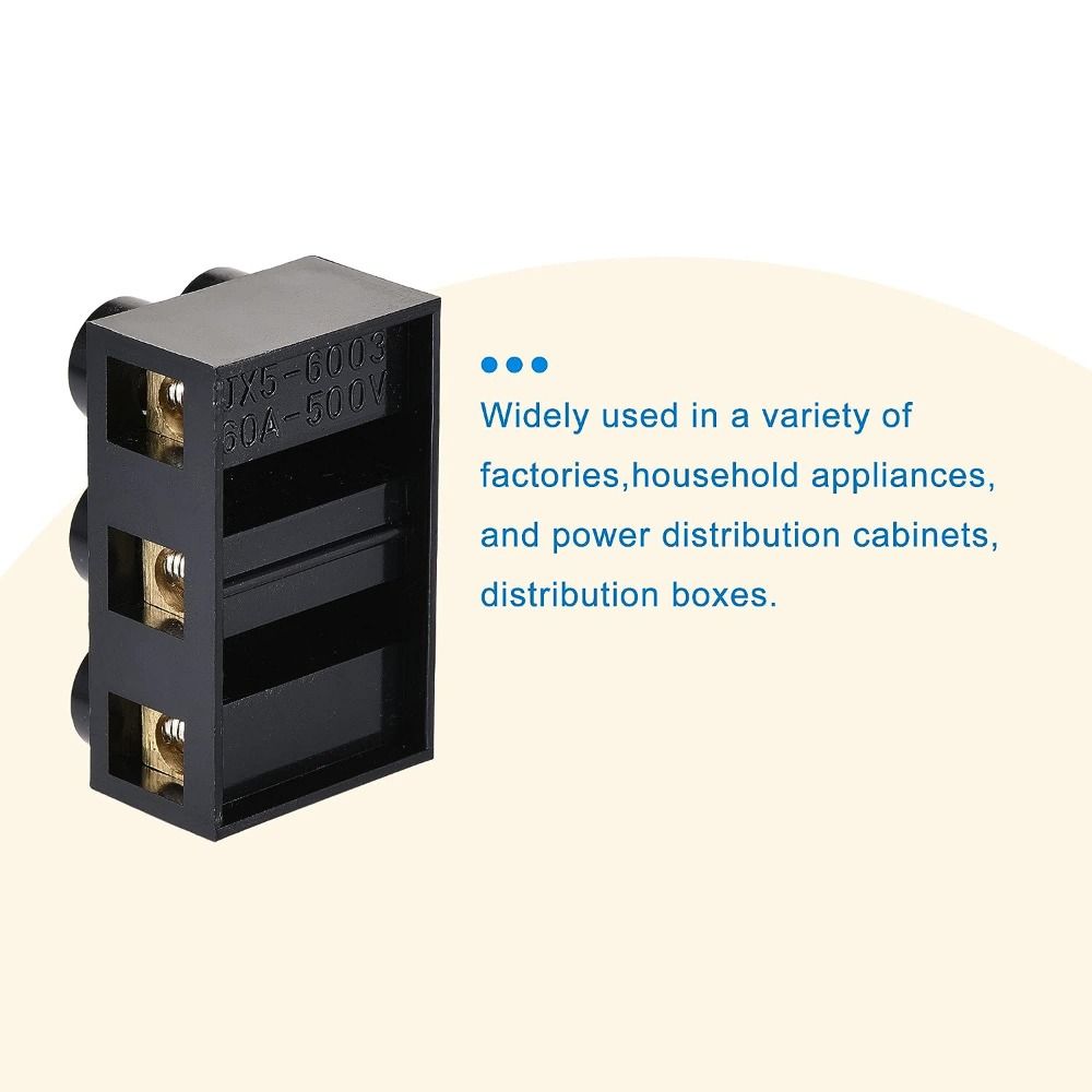 Terminal Post 500V Terminal Block 60A Dual Row Screw Electric Barrier ...