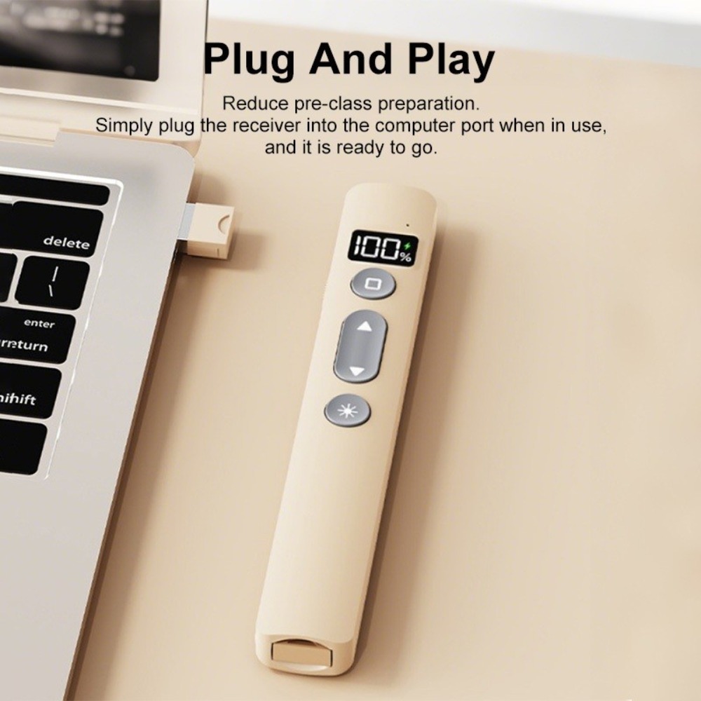 Durable 2.4GHz Laser Pointer Clicker Meeting Remote Presentation Laser ...