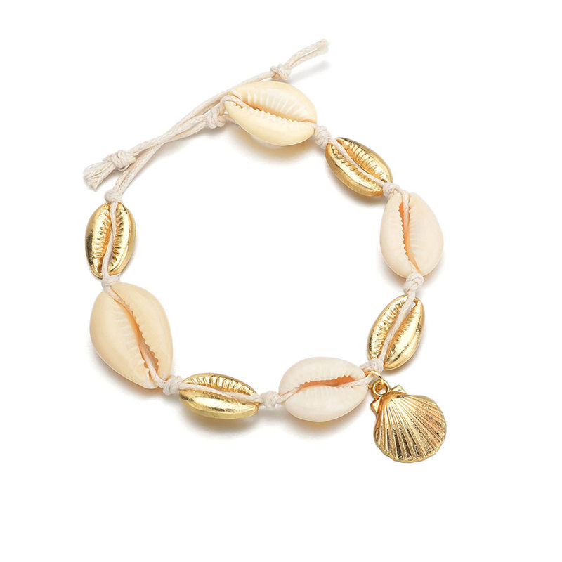 【EDXS Store】Summer Sea Shell Bracelet Bangle for Women Foot on Leg ...