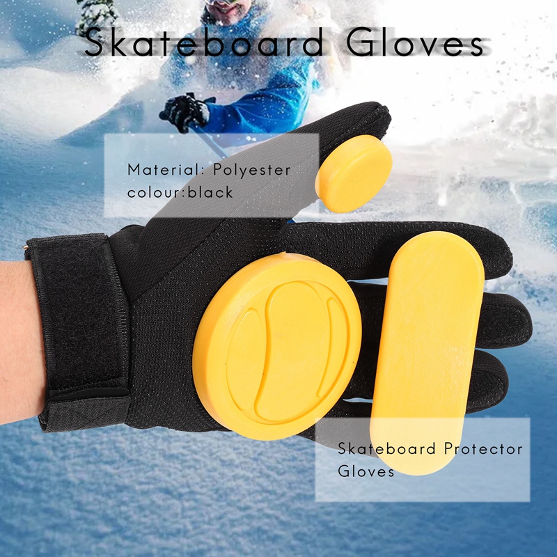 DIY Longboard Slide Gloves Skateboard Gloves Foam Protector Downhill ...