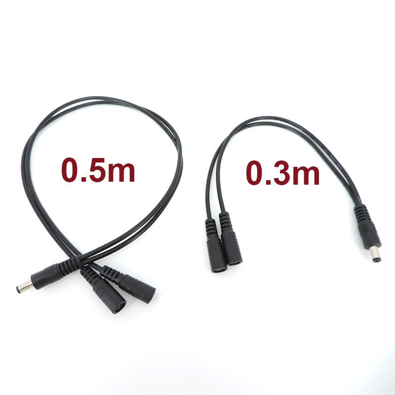 12v 2A 2 way 1 male 2 female DC Power Splitter adapter Cable connector ...