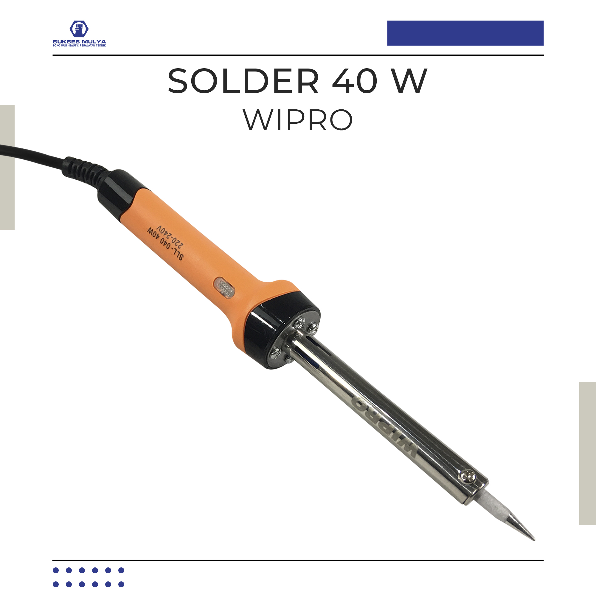 Wipro Solder 40 Watt Lurus Soldering Iron Alat Patri 40watt Solder ...