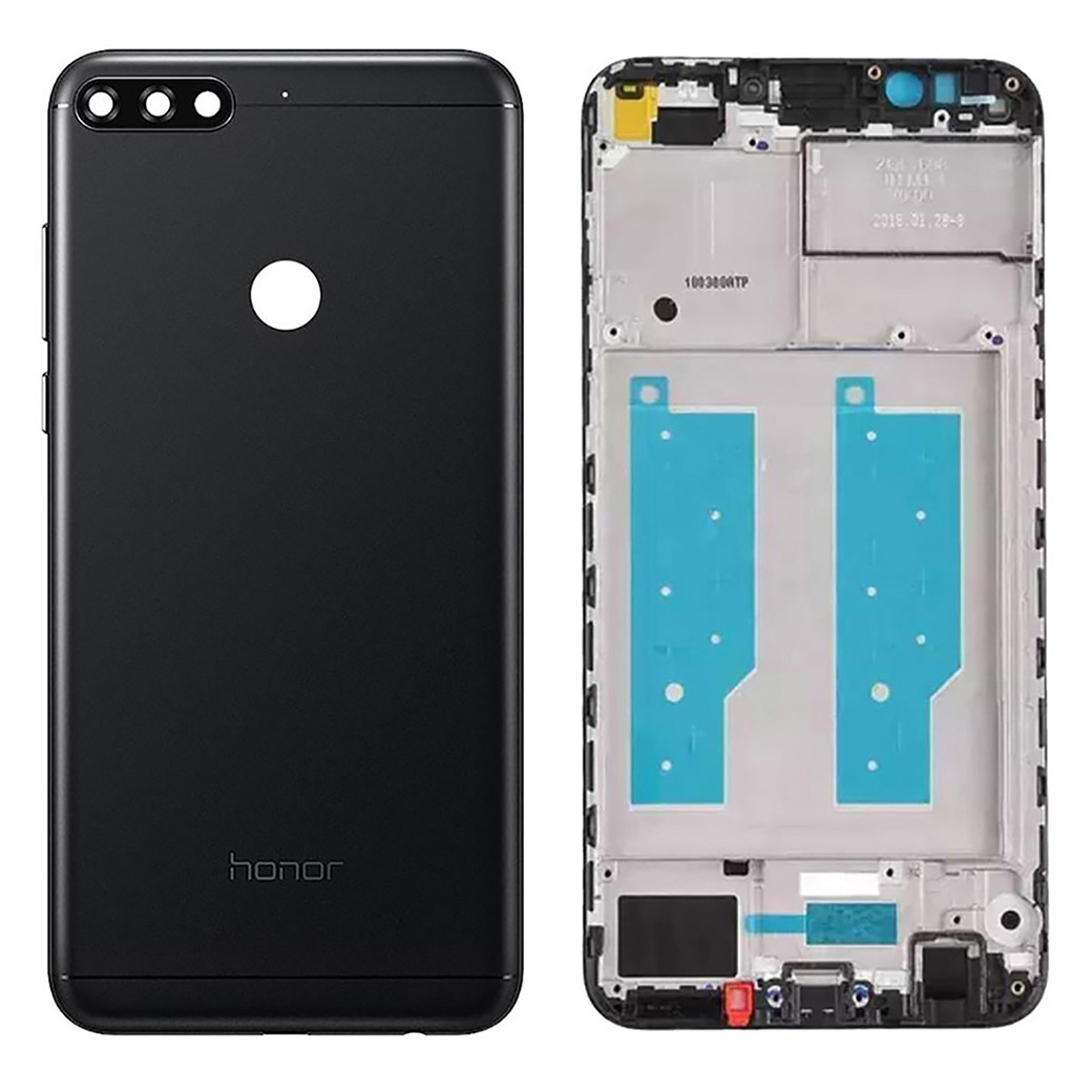 Honor 7c Middle Frame Housing with Power Volume Buttons & Camera Lens ...