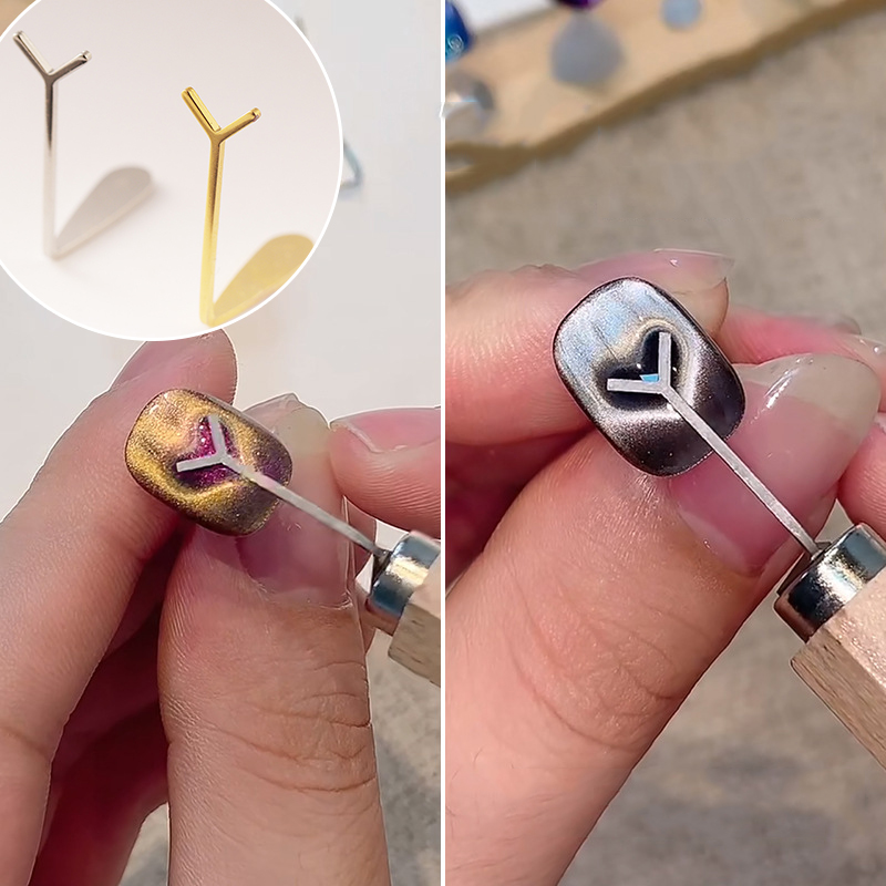 Gold/Silver Y-shaped Nail Magnet Stick Wire Tools For Creating Heart ...