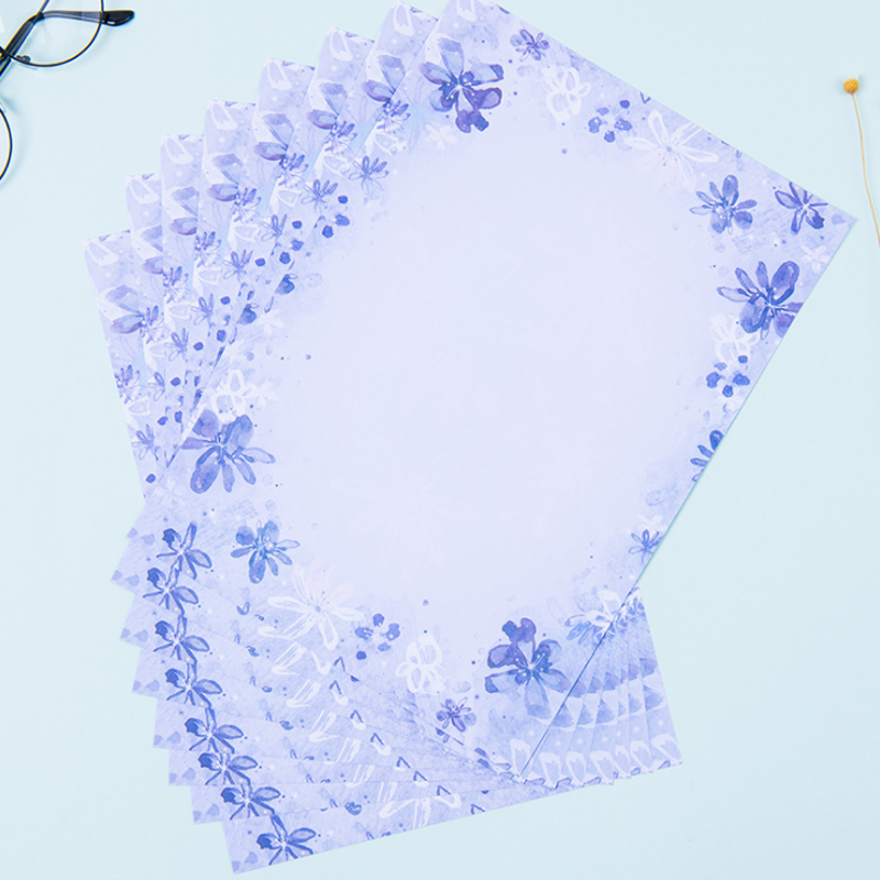 【Exclusive Offer】Romantic And Beautiful Flower Letter Paper A4 Retro ...