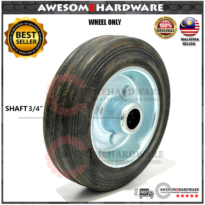 (6 INCH) DOCKER HERCULES 6" 160MM RUBBER CASTER WHEEL ROLLER RODA | Lazada
