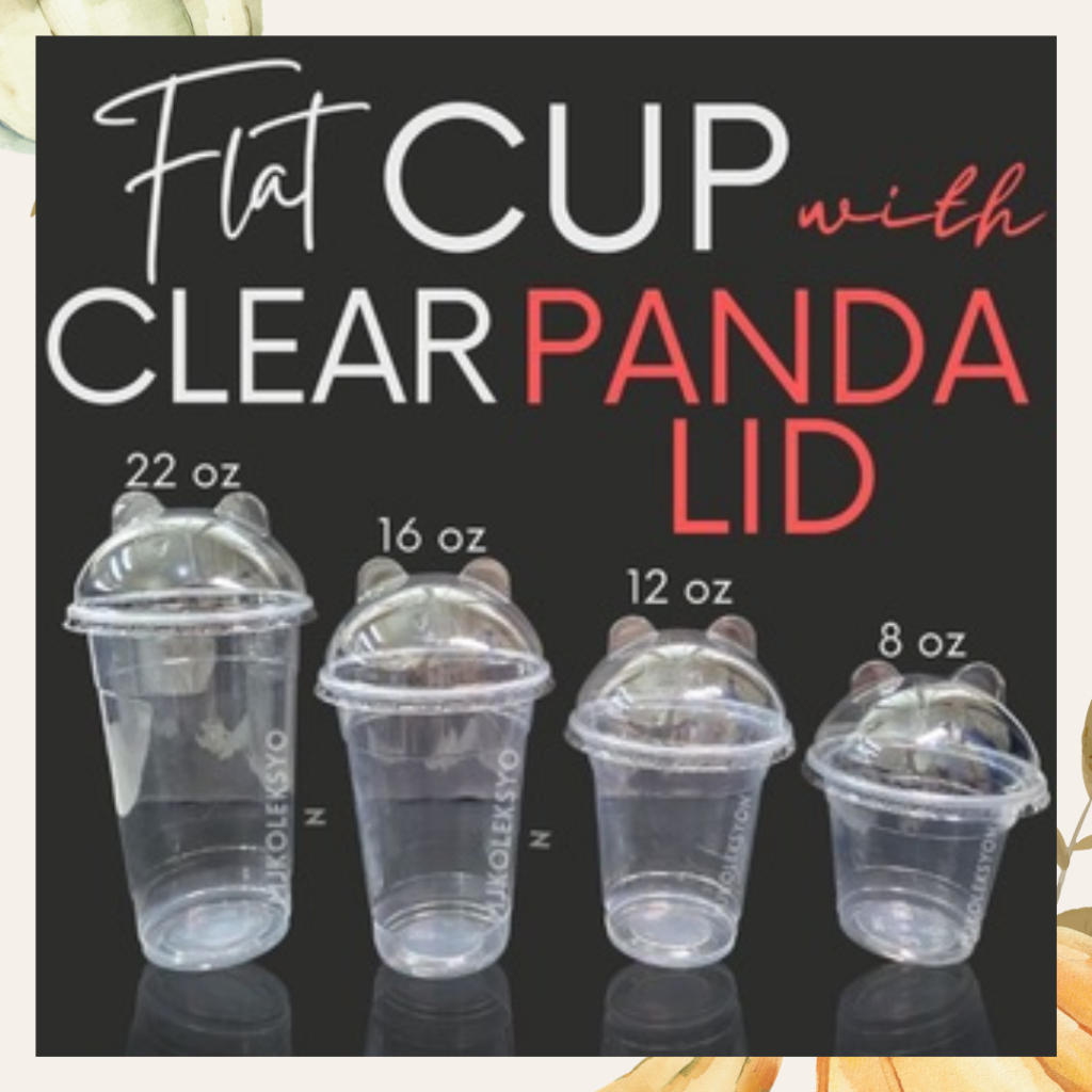 50pcs Plastic Cup with PANDA Lid Set best for Milktea Frappe | Lazada PH
