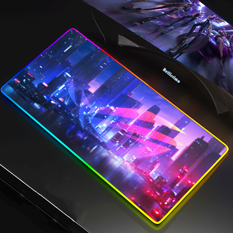 【New Arrivals】Rog Pc Accessories XXL Rgb Led Mouse Pad Gaming Play Mats ...