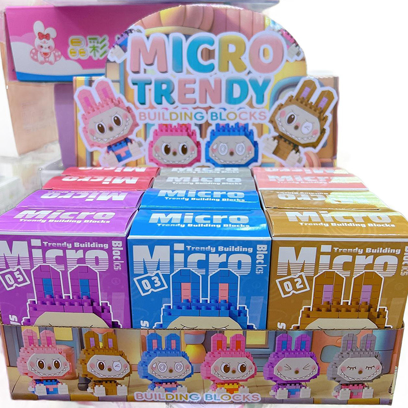 1 Set Labubu Figure Micro Building Blocks Diamond Bricks Bubble Mart ...