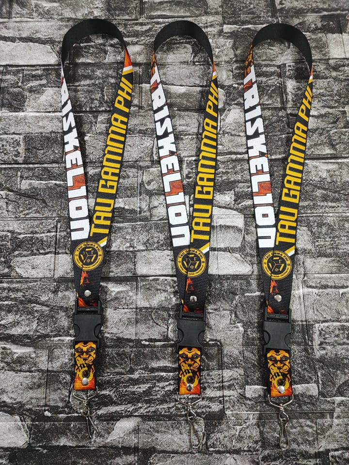 Triskelion Tau Gamma PHI SIGMA lanyard id lace lanyards ID Sling ...