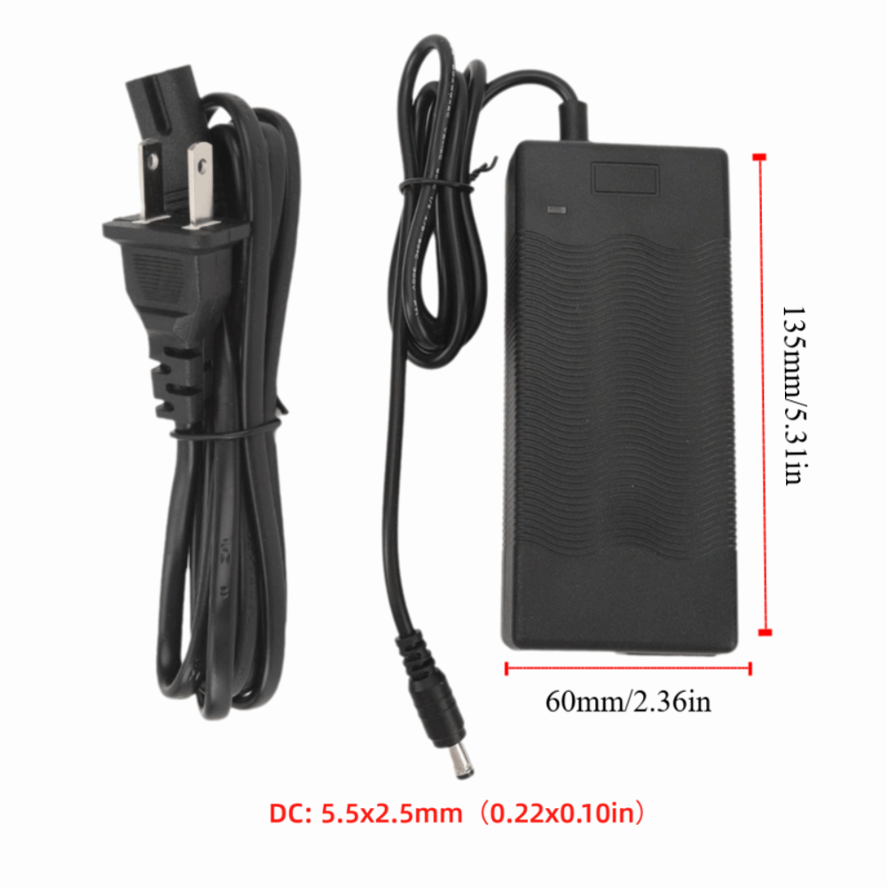 Durable DC 5.5x2.5mm Electric Scooter Charger Black 42V 2A Electric ...