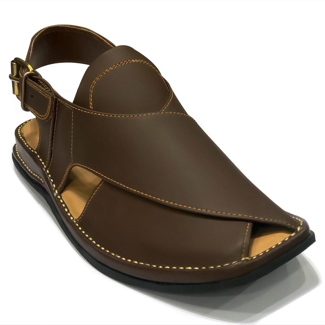 PESHAWARI NEW 2022 DESIGN (DARK BROWN) LUXURY CHAPPAL FOR MEN | Daraz.pk