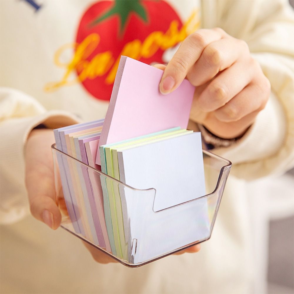 Simple Chic Acrylic Note Holder Efficient Waterproof Clear Note Box ...