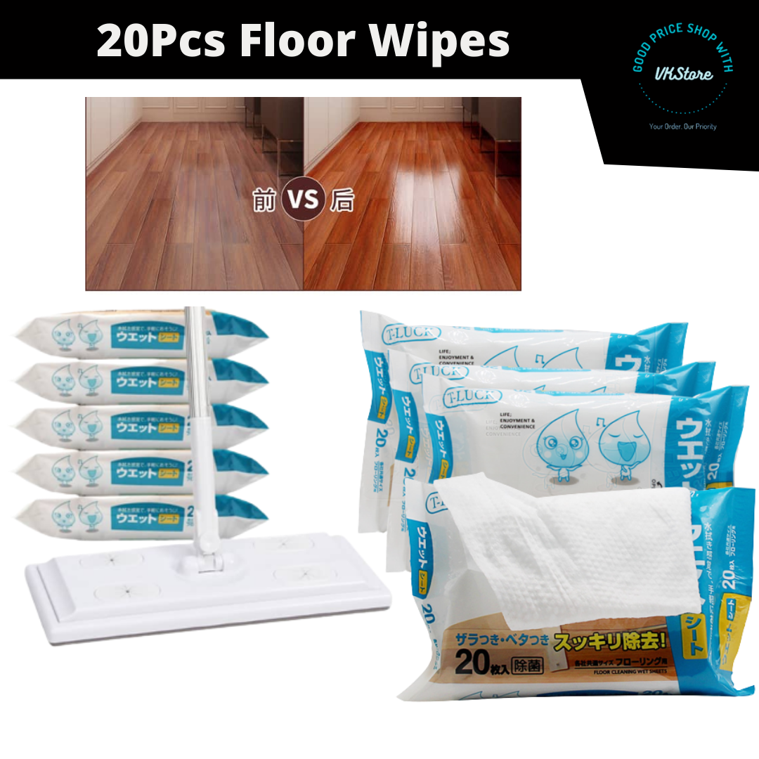 20pcs Disposable Floor Wet Wipe Sheet Sweeper Refill Wiper Mop Dust ...