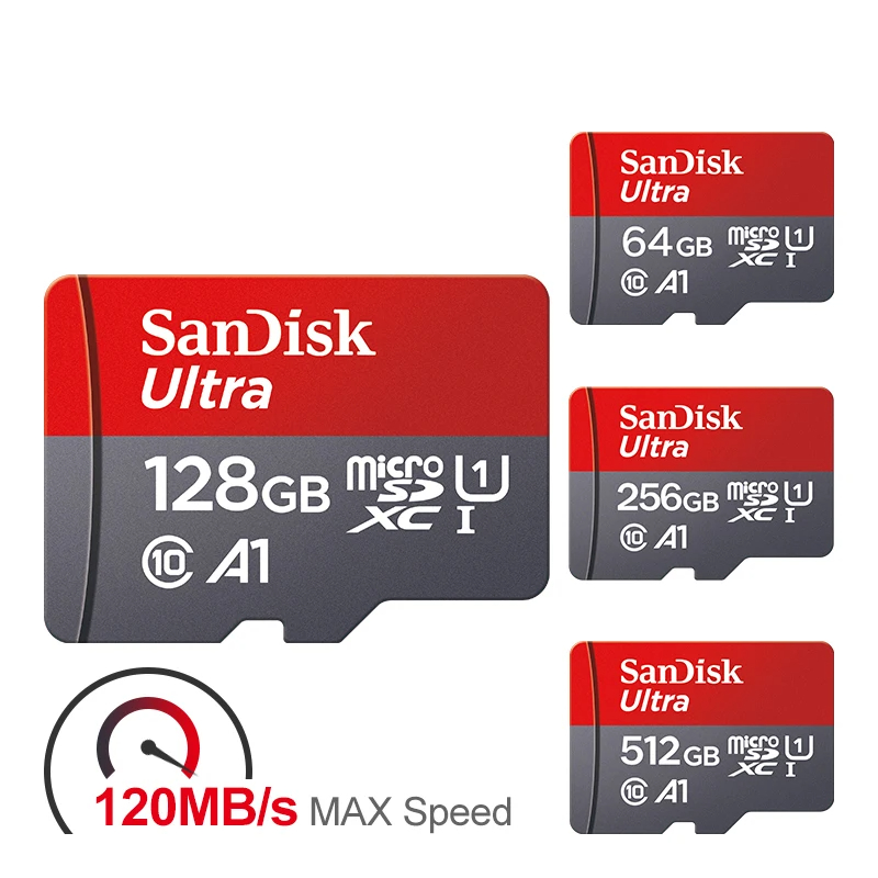 Ultra microsd 128GB 32GB 64GB 256GB A1 Micro SD Card SD TF Flash Card ...