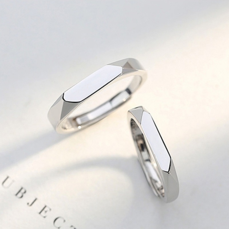 【I was hyped up】Your Name Couple Ring Imitation Silver Pair of Female ...