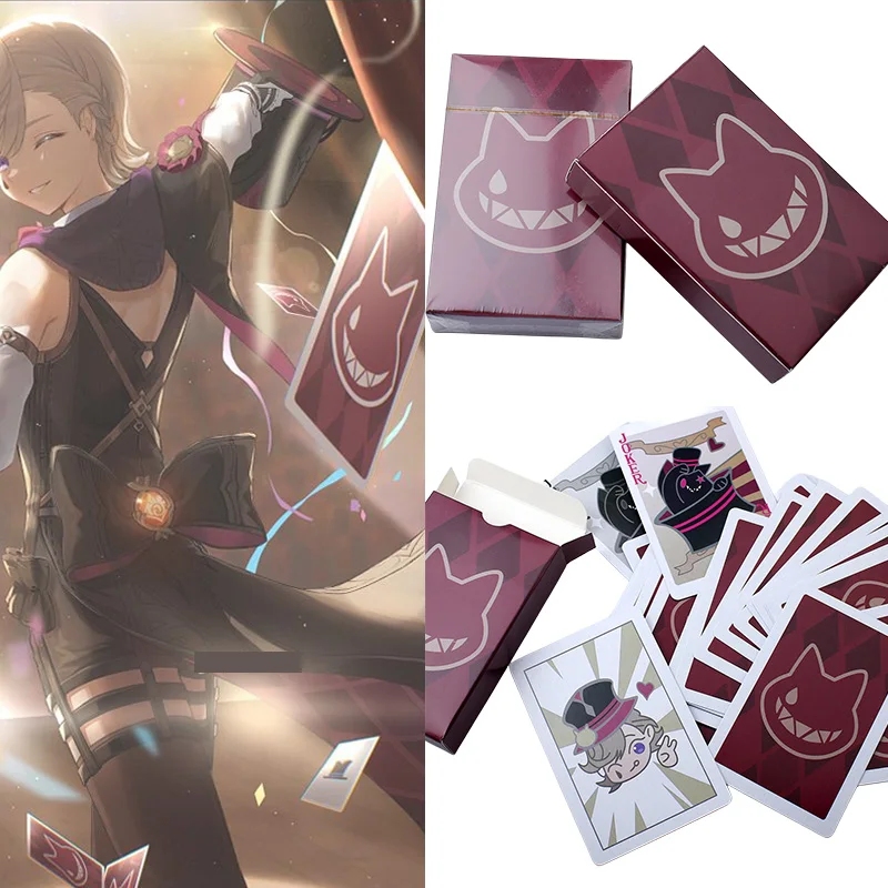 Monkey Fun Game Genshin Impact Lyney/Lynette Magic Poker Playing Cards ...