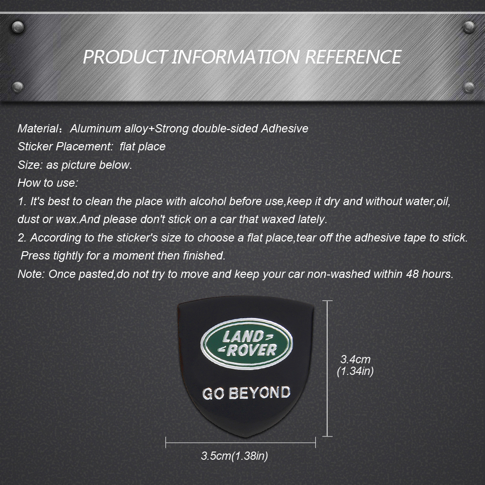 【Exclusive Offer】for Land Rover Go Beyond Challenge Off Road Badge LR2 ...