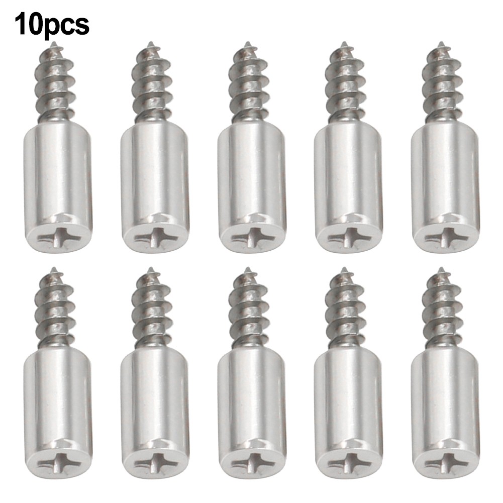 10pc Self-tapping Screws Cabinet Bracket Laminate Support Glass Studs ...