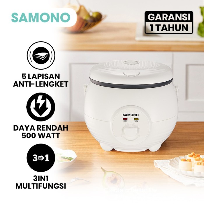 Samono SWRCEC10 Rice Cooker Aesthetic Low Watt | Lazada Indonesia