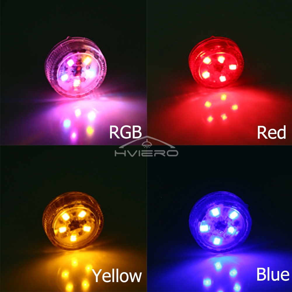 2Pcs DC 3V Red Blue RGB General Auto Door LED Opening Lamp Safely Flash ...