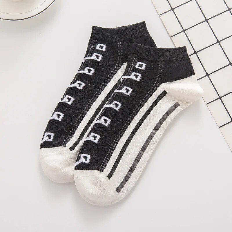 New Men Casual Socks Spring Summer Autumn Fashion Creative Denim Shoes ...