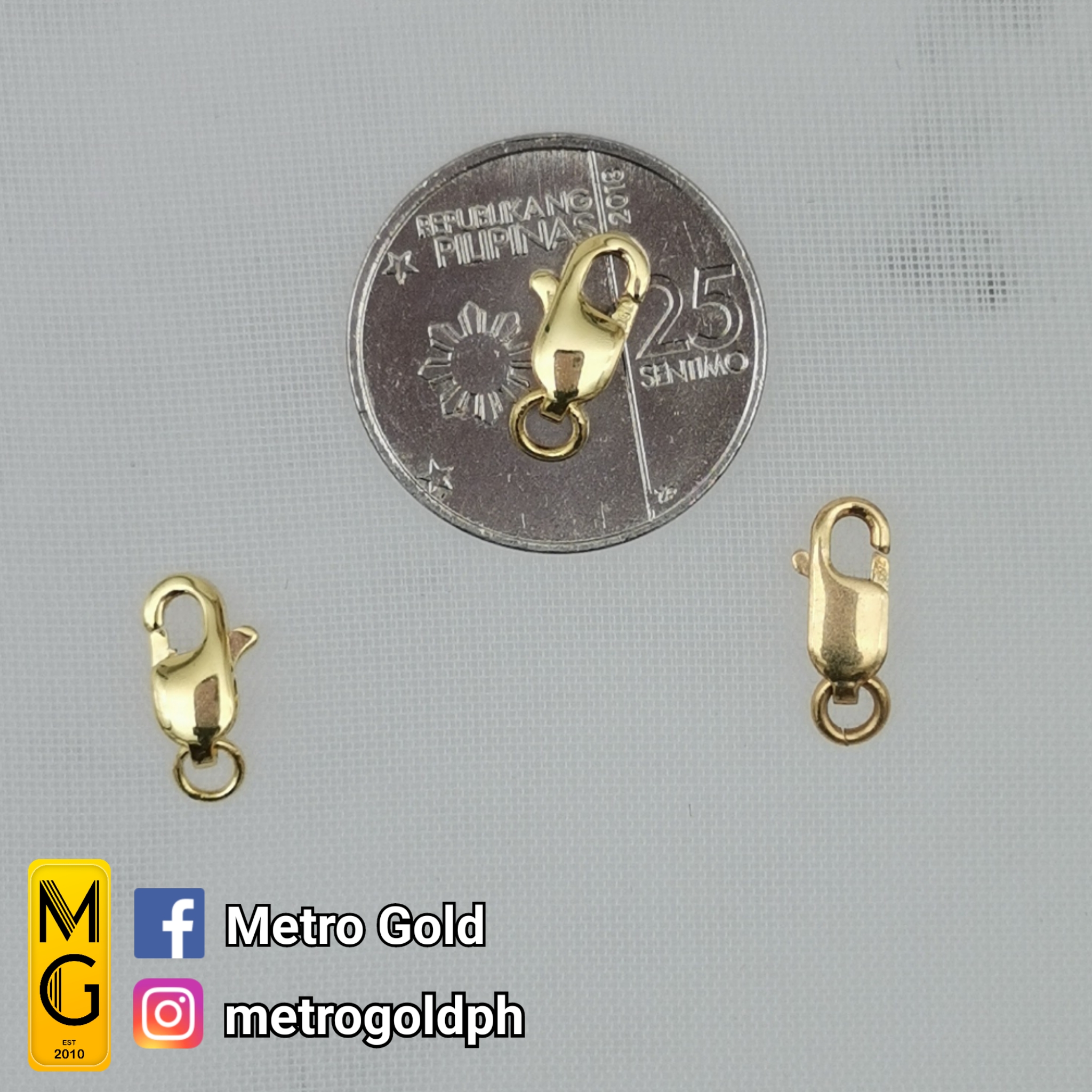 18K Saudi Gold Lobster Lock Medium SIze 1 piece | Lazada PH