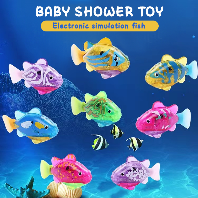 【QuillCrossing】Summer Baby Toys Light Induction Swimming Fish ...