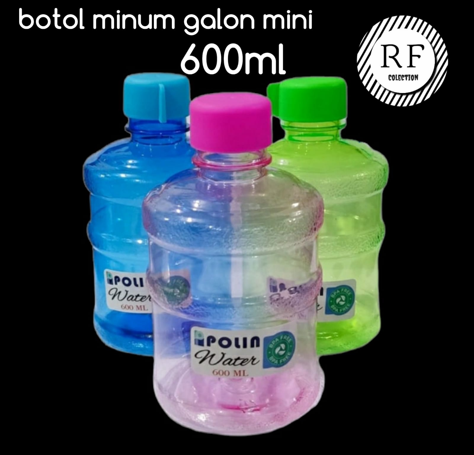 PAKET 3 PCS BOTOL MINI GALON 600 ML / UNIK DAN ANTI PECAH / BAYAR ...