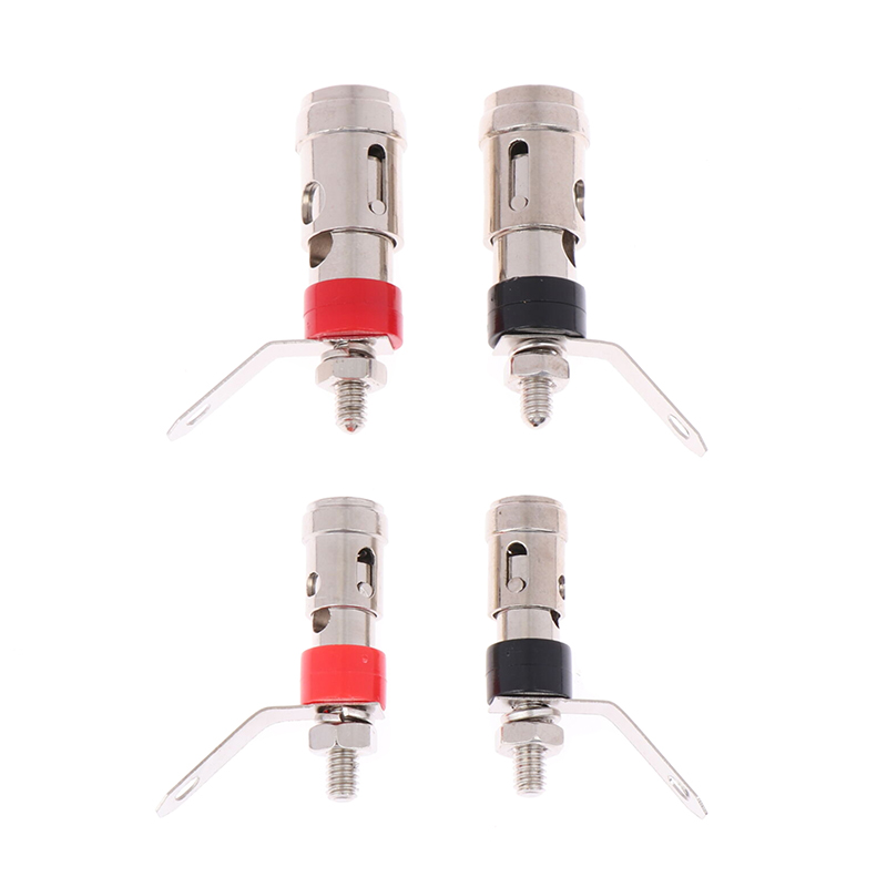 2Pcs New Nickel Plated 2mm/4mm L Banana Audio Plug Jack Socket ...
