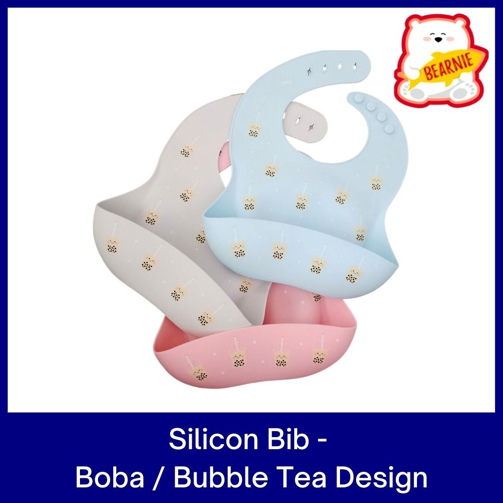 Silicon Bib - Boba (Grey) | Lazada Singapore