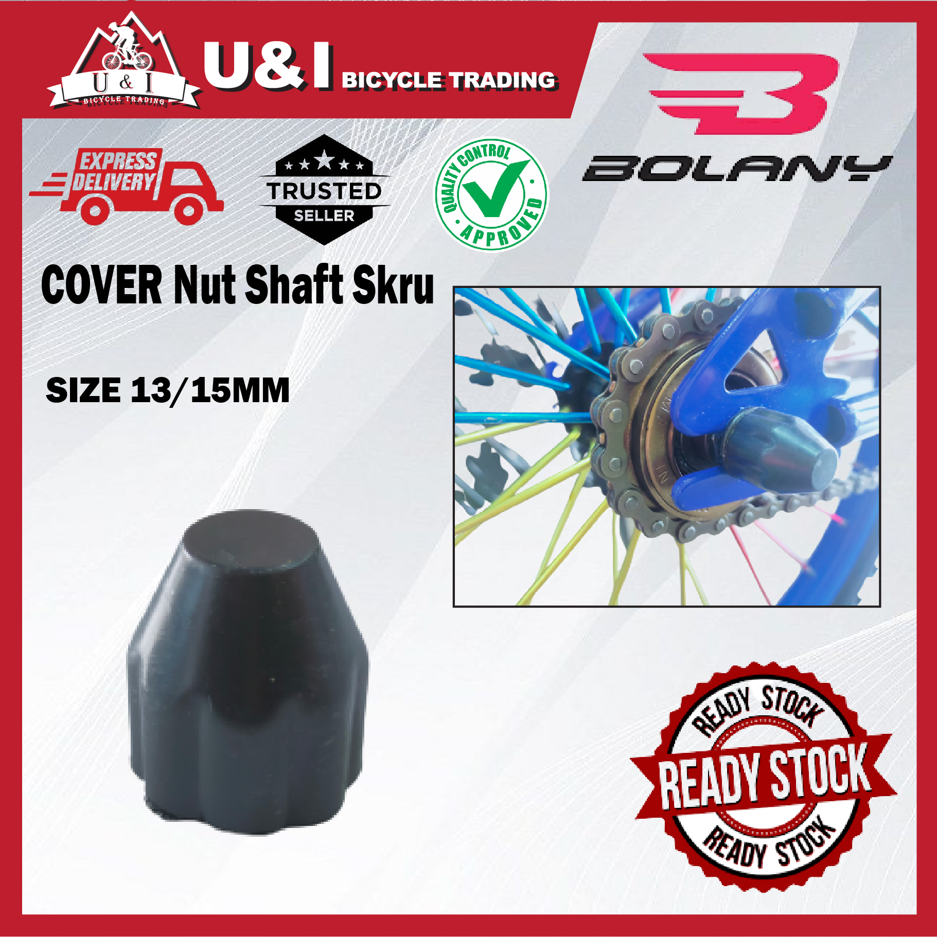 Bicycle COVER Nut Shaft Skru Flange Nut 13/15MM | Lazada