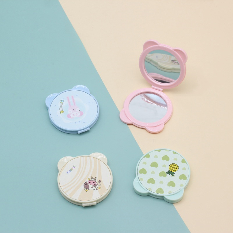 Handheld Makeup Mirror Mini Portable Pocket Folding Round Makeup Mirror ...