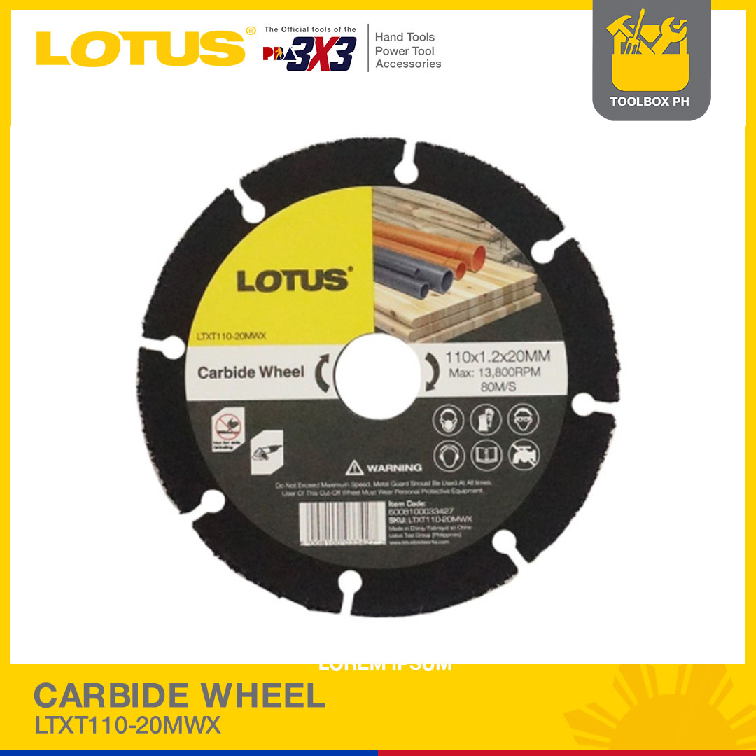 Lotus Toolbox | Carbide Wheel #105SS | LTXT110-20MWX - Power Tool ...