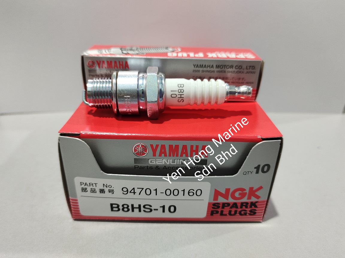 NGK Spark Plug B8HS-10 (Packing YAMAHA Label) for Outboard Motor, MADE IN JAPAN | Lazada
