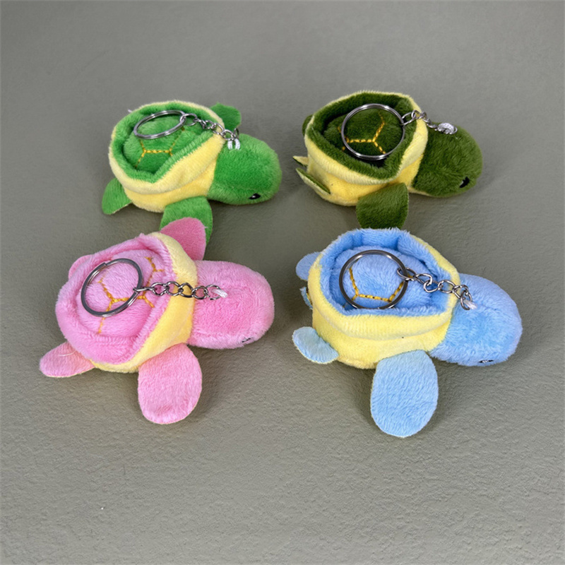 9cm Cartoon Cute Mini Turtle Plush Toy Pendant Keychain Sweet Cute Bag ...