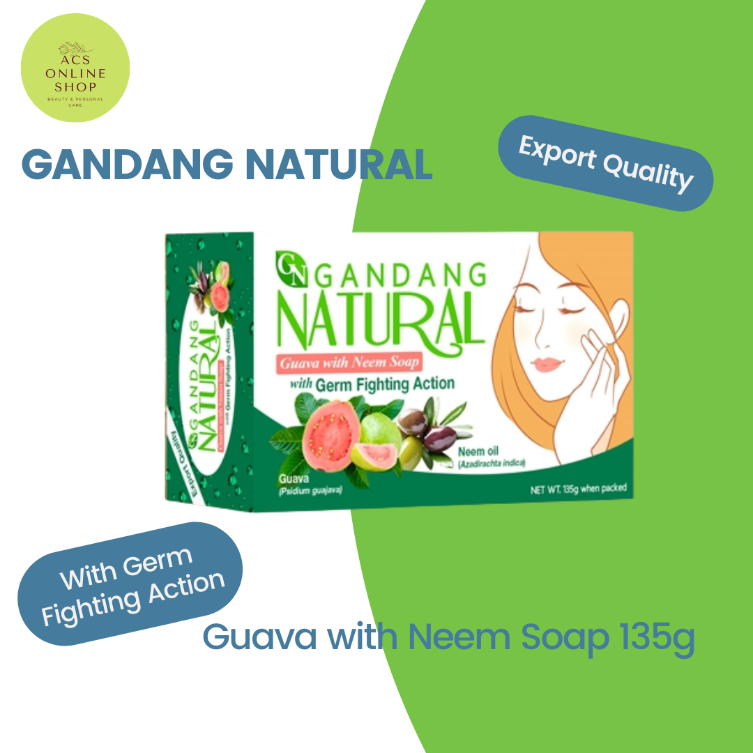 Gandang Natural Guava with Neem Soap & Germ Fighting Action 135g 100% ...