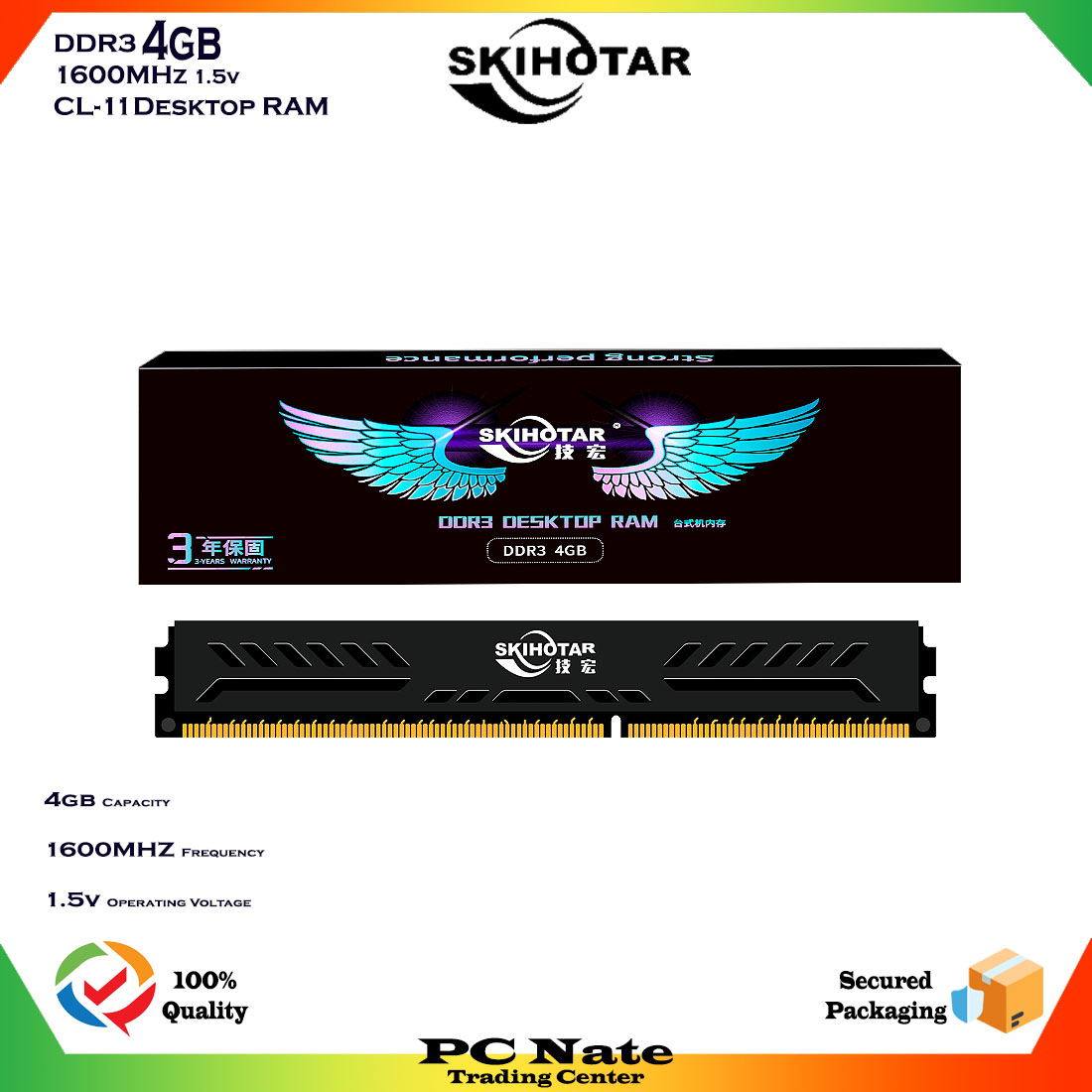 Skihotar DDR3 4gb 1x4 1600Mhz Value Memory Ram for Desktop. | Lazada PH