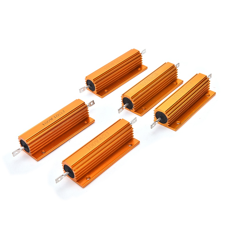 1/2/4/8/10 Ohm 100W Watt Shell Power Aluminum Housed Case Wirewound ...