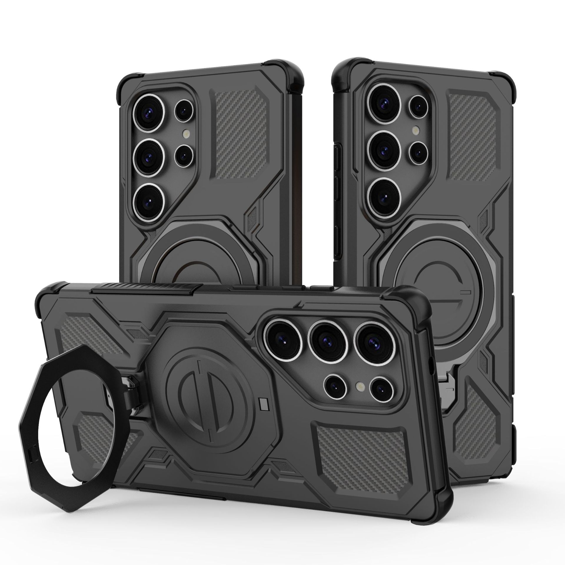 Samsung Galaxy S25 Ultra Magnetic Ring Case 360° Rotatable [Military ...