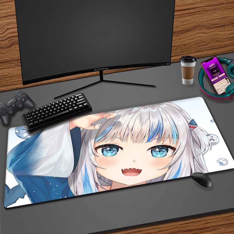 Hololive Gawr Gura cm Large Kawaii Mouse Pad PC Laptop Gamer Anime ...