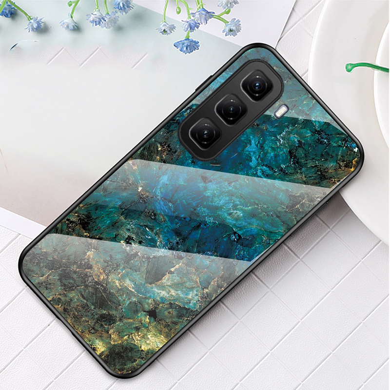Phone case For infinix Hot 60i Back cover Fashion Marble Hard Tempered ...